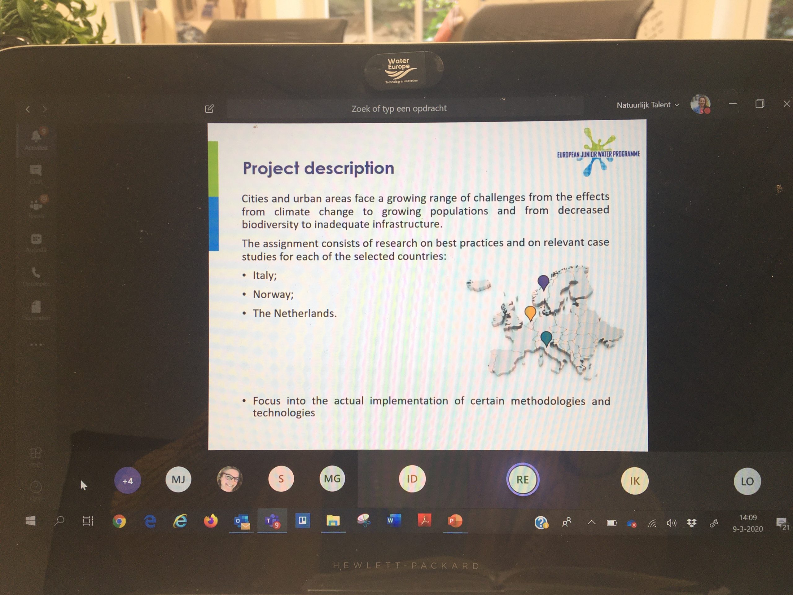 Project presentations - an online event - European Junior Water Programme